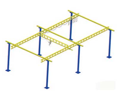 Rigid kbk modular crane, Light workstation crane system - Overhead ...